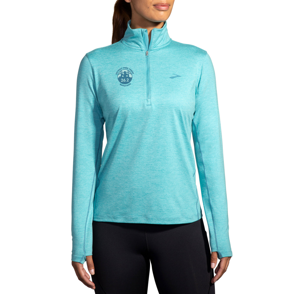 Detroit Marathon - Women's Brooks Dash 1/2 Zip Distance | Pullover half ...