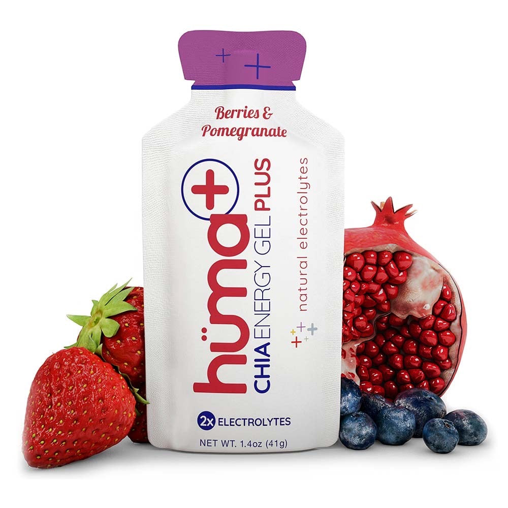 Hüma Energy Gel Plus - Chia Electrolyte Gel | Berries & Pomegranate ...
