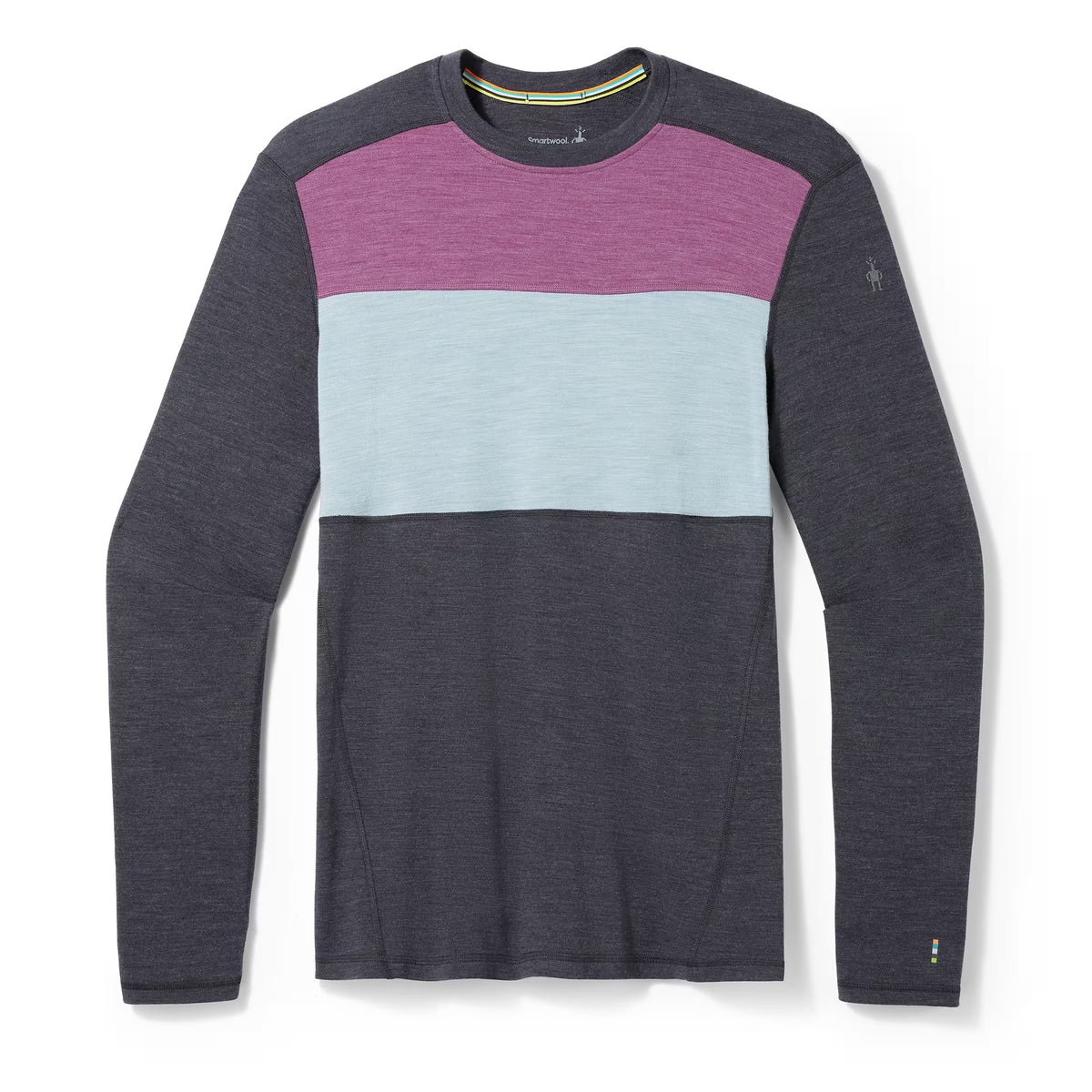 Smartwool - Men's Classic Thermal Merino Base Layer Colorblock Crew ...